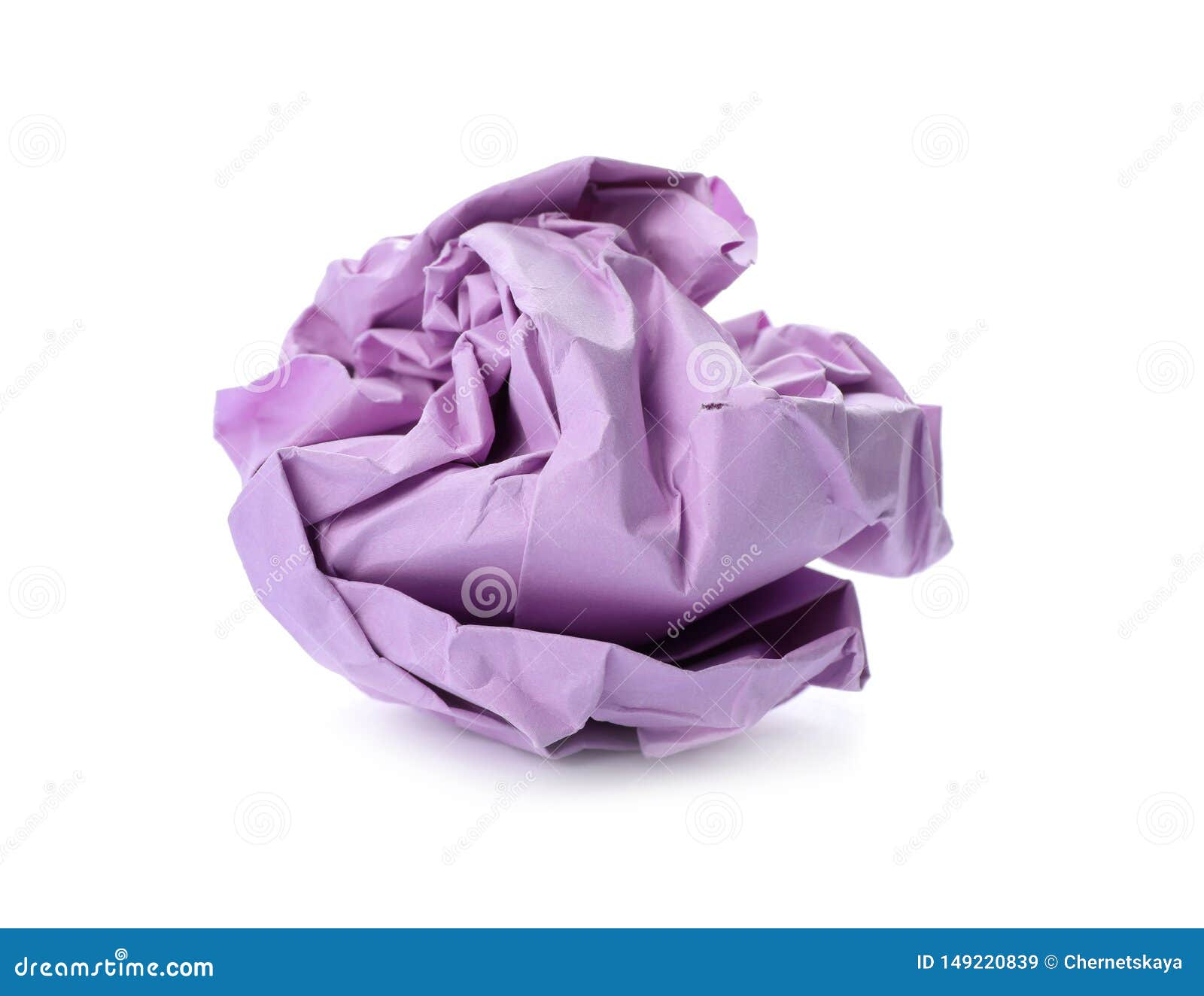 Color Crumpled Sheet of Paper on White Stock Image - Image of page ...