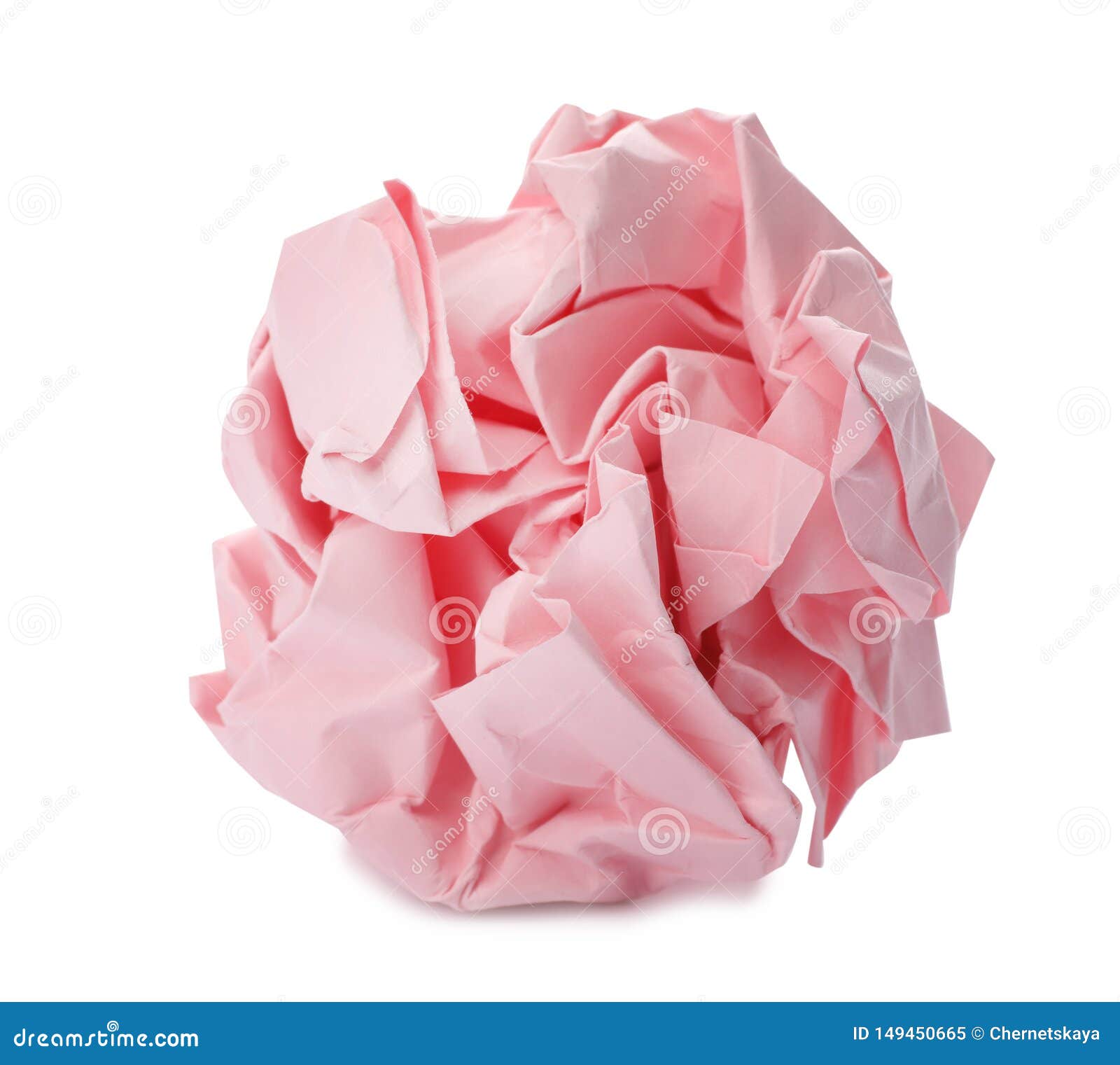 Color Crumpled Sheet of Paper Isolated Stock Image - Image of document ...