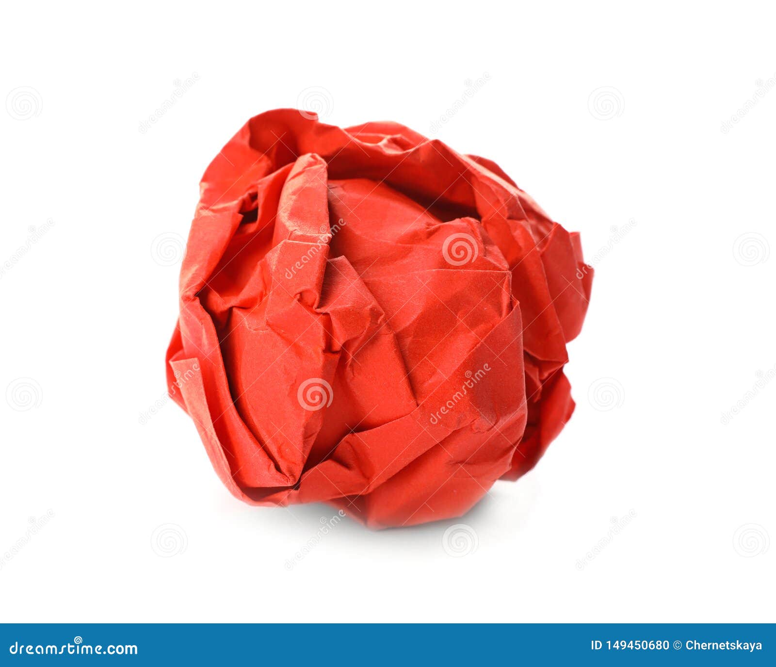 Color Crumpled Sheet of Paper Isolated Stock Photo - Image of creased ...