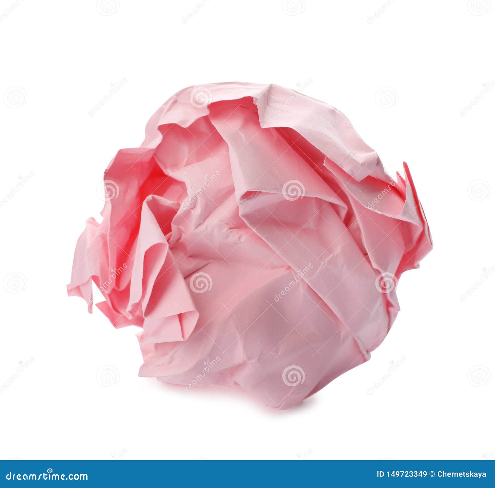 Color Crumpled Sheet of Paper on White Stock Image - Image of crinkled ...