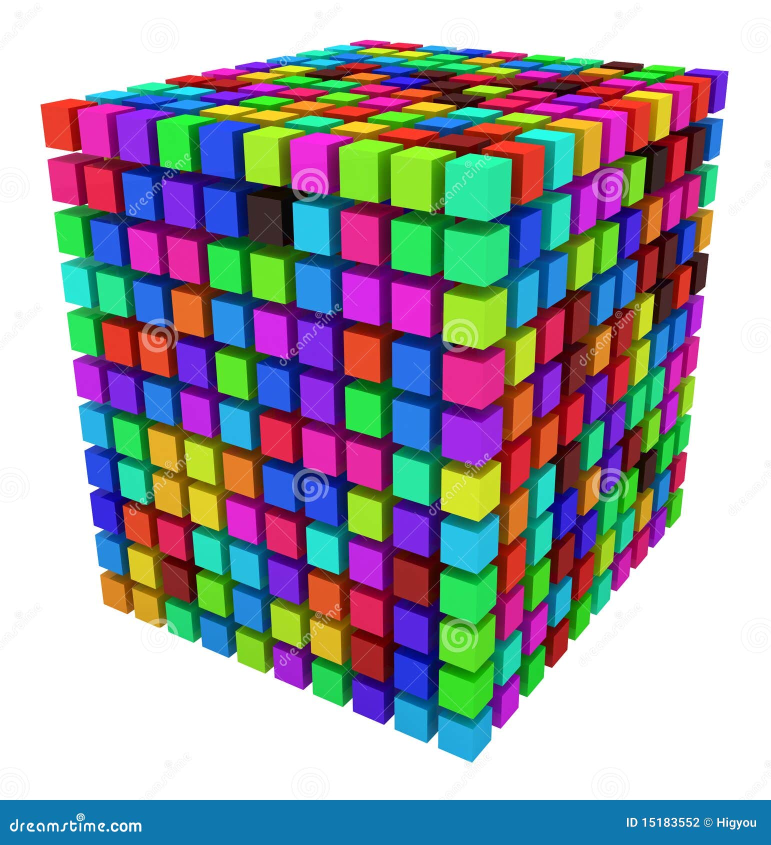 Color Cube stock illustration. Illustration of abstract - 15183552