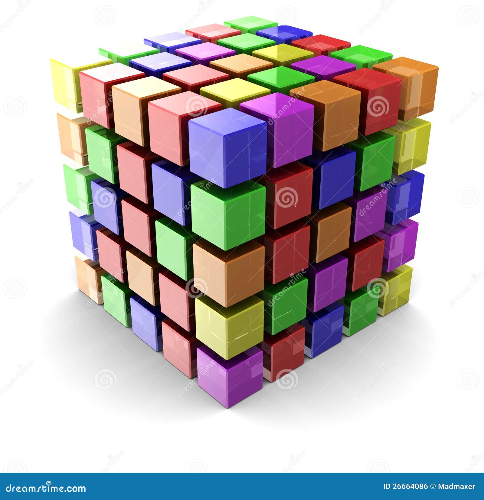 Color cube stock illustration. Illustration of graphic - 26664086