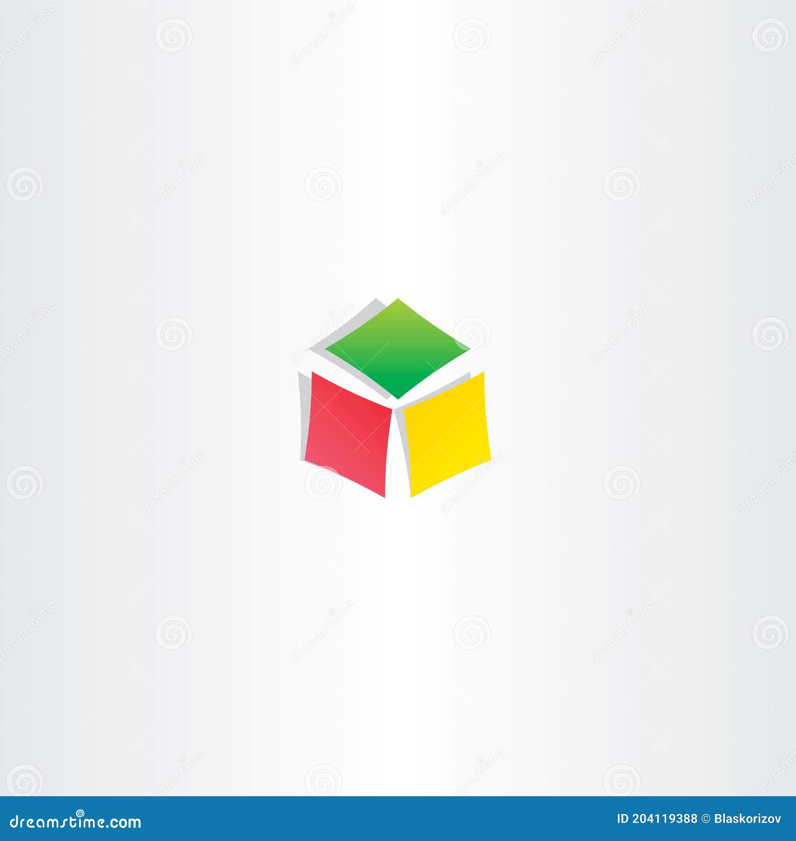 Color Cube Box Icon Logotype Design Stock Vector - Illustration of ...