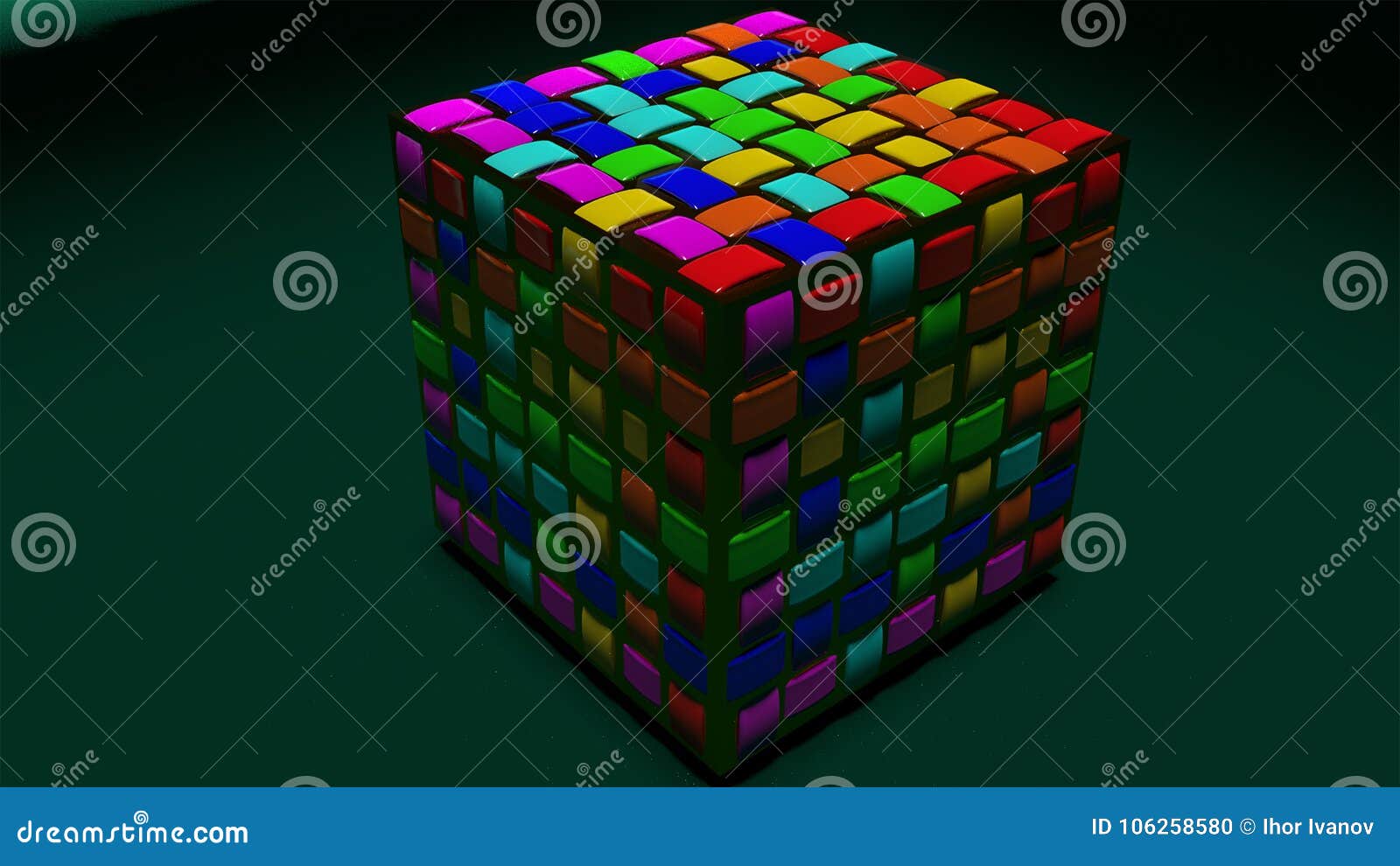 Color cube grating stock illustration. Illustration of color - 106258580