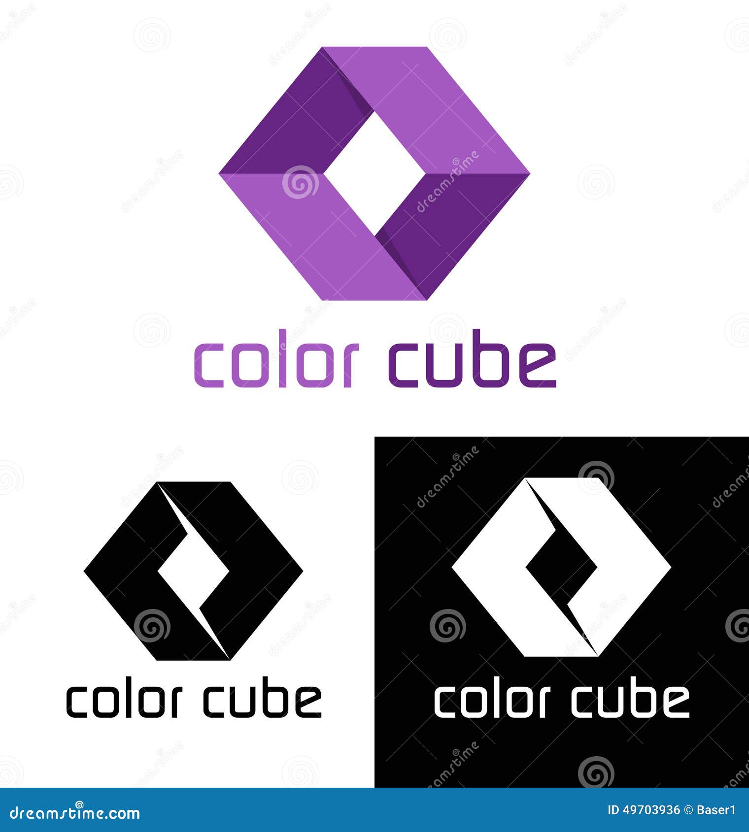 Color cube logo template stock vector. Illustration of badge - 49703936