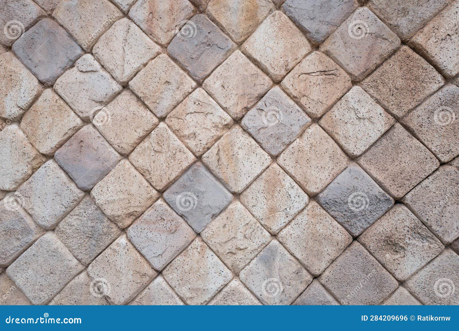 Colorful Cube Stone Wall at the Park Stock Photo - Image of colorful ...