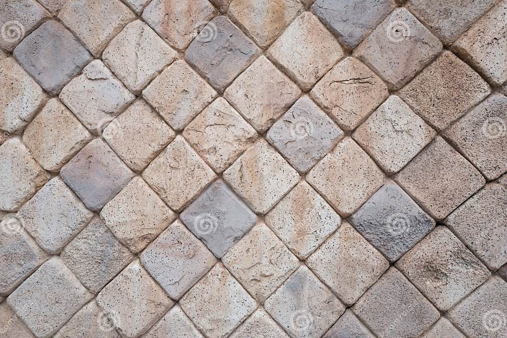 Colorful Cube Stone Wall at the Park Stock Photo - Image of colorful ...