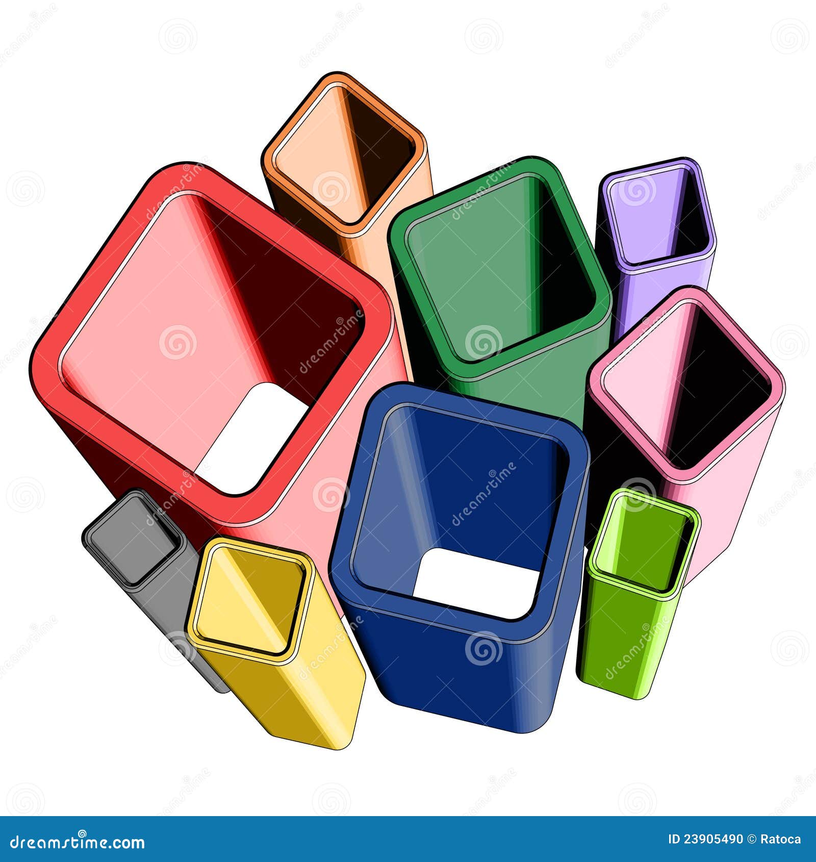 Color cubes stock vector. Illustration of creative, original - 23905490