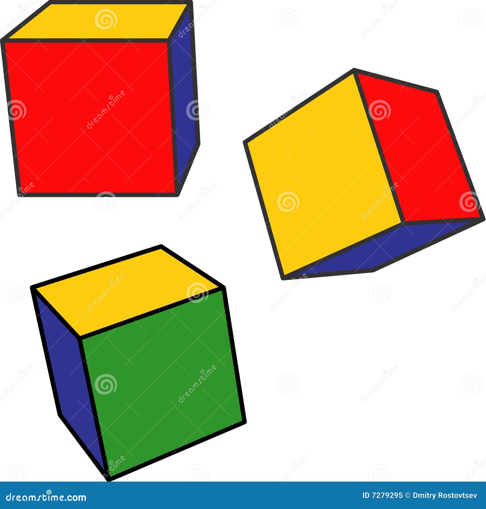 Color cubes stock vector. Illustration of color, geometry - 7279295