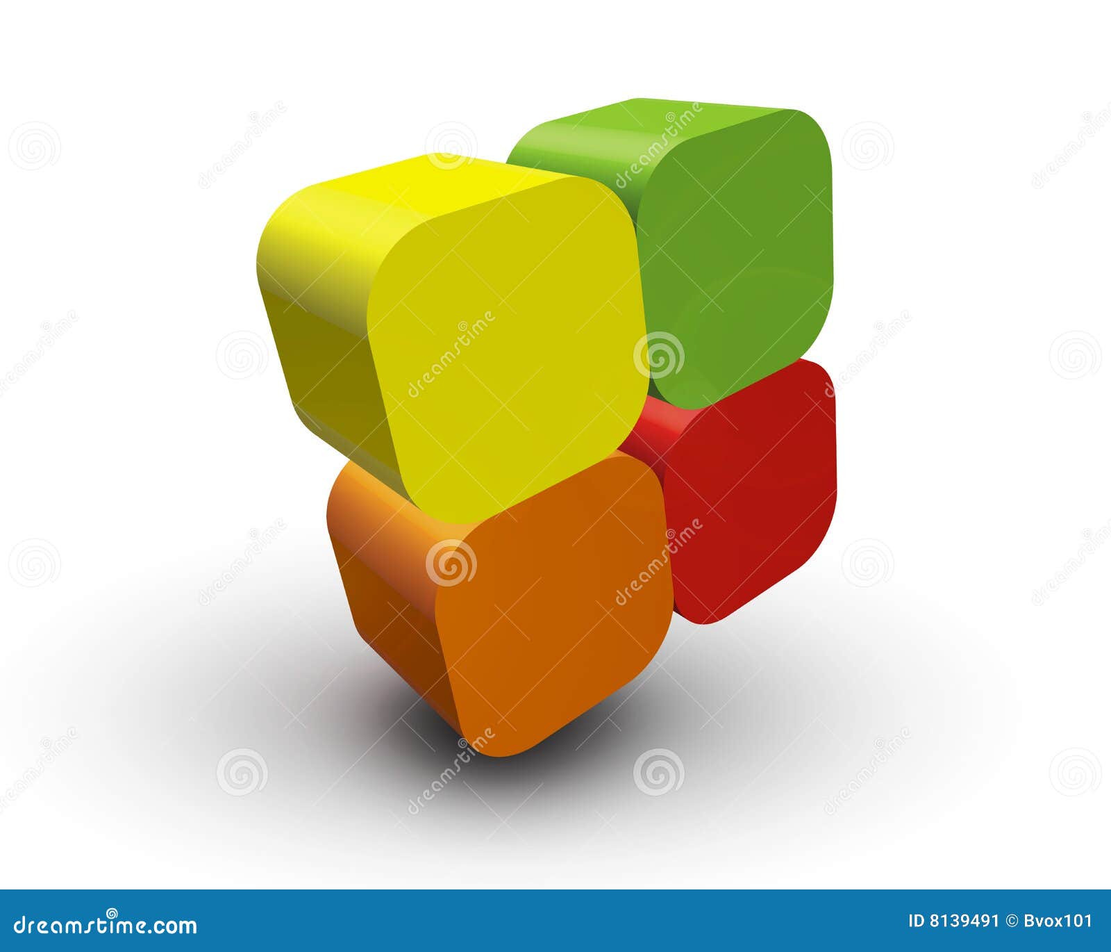 Color cubes stock illustration. Illustration of isolated - 8139491