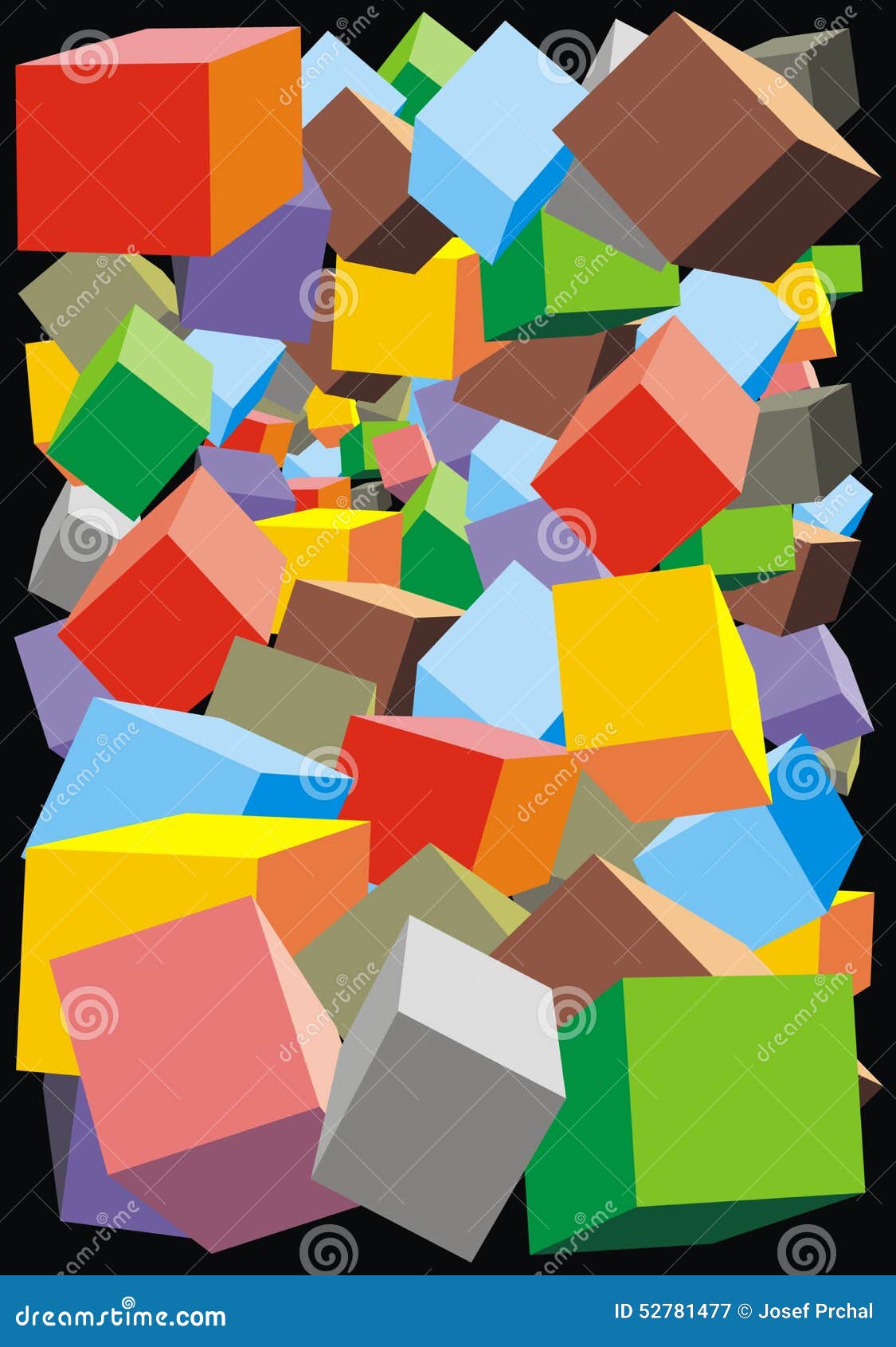 Color cubes background stock vector. Illustration of black - 52781477