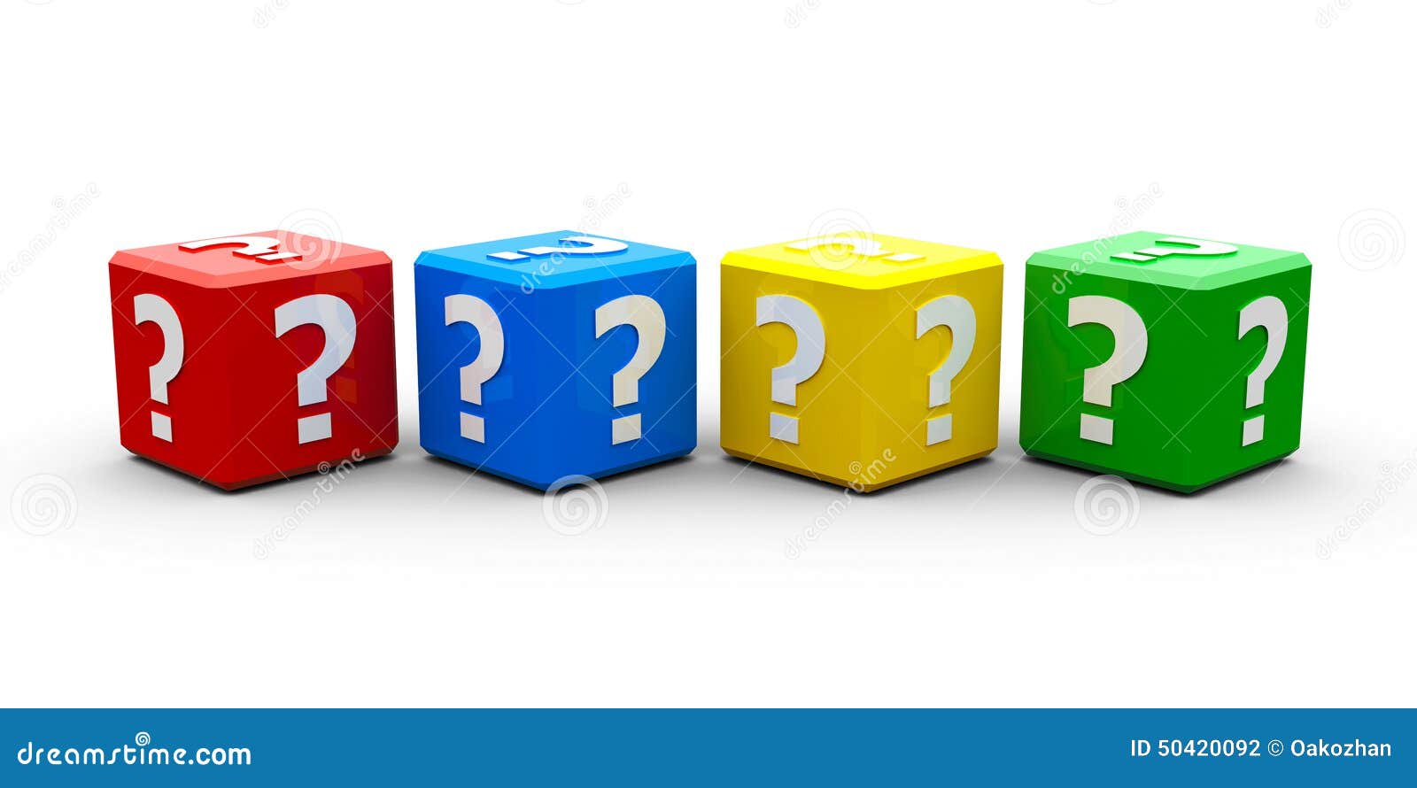 Color cubes question stock illustration. Illustration of knowledge ...