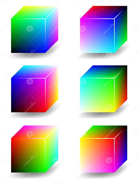 Color cubes - RGB stock vector. Illustration of isometric - 8629210