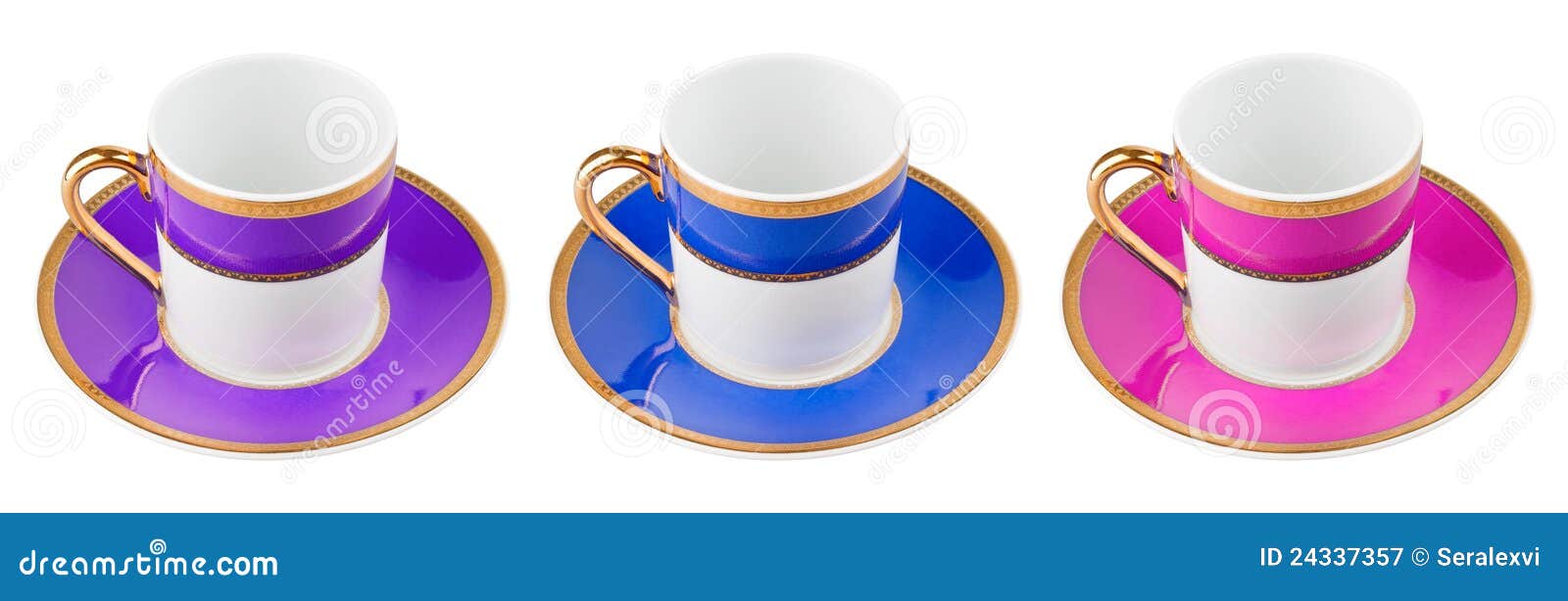 Color cups stock image. Image of pink, cafe, saucer, blue - 24337357
