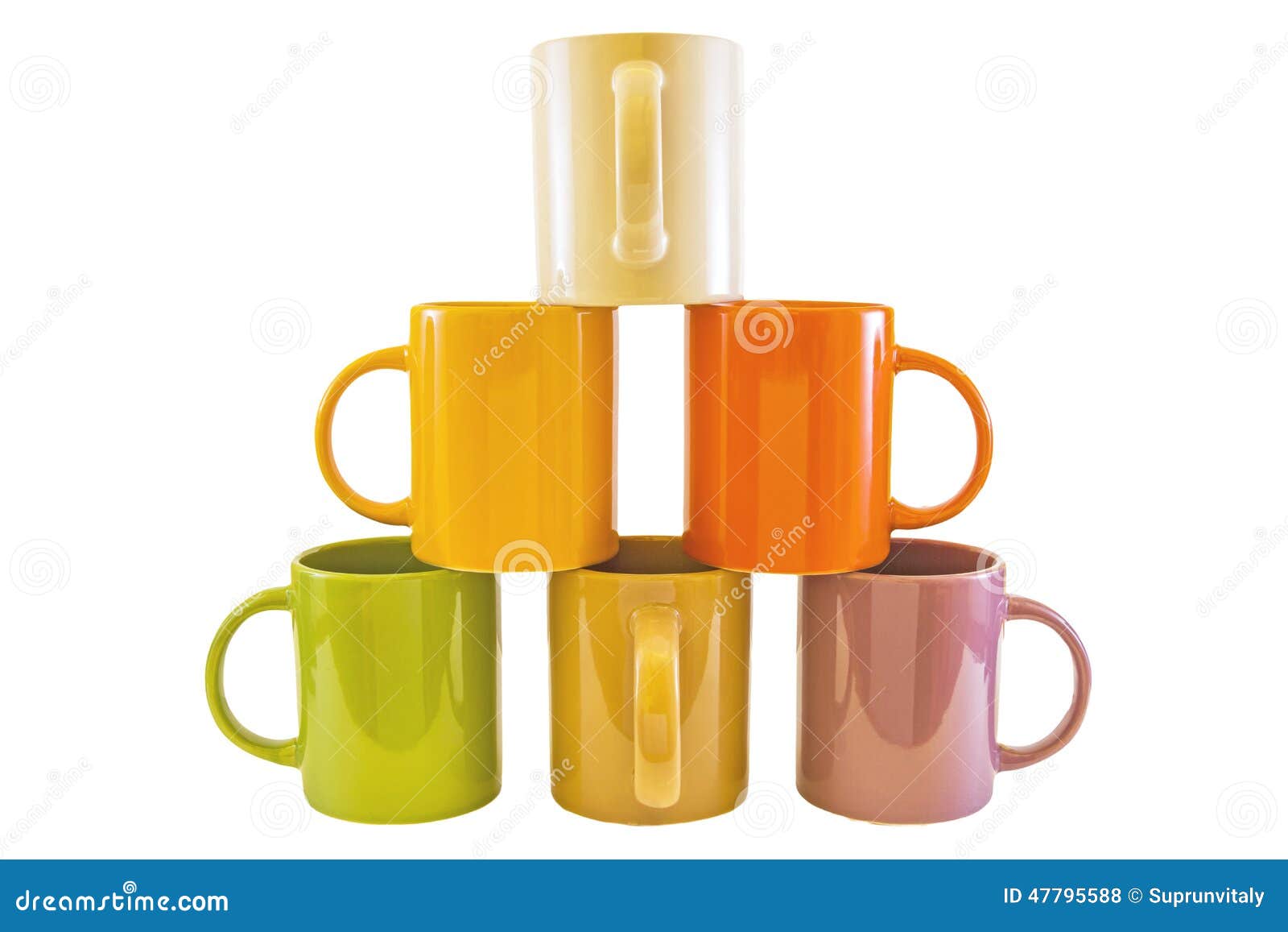 Color cups . stock photo. Image of bowl, coffee, cups - 47795588