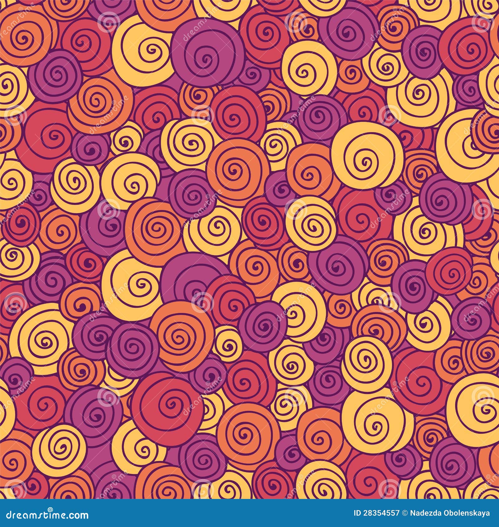 Color Curls Seamless Pattern. Stock Vector - Illustration of abstract ...