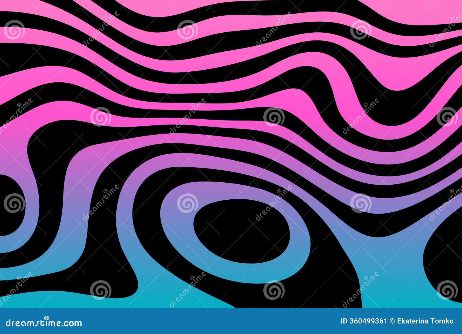 Color Curved Line Stripe Moving Wave on Black Background. Eps 10 Stock ...