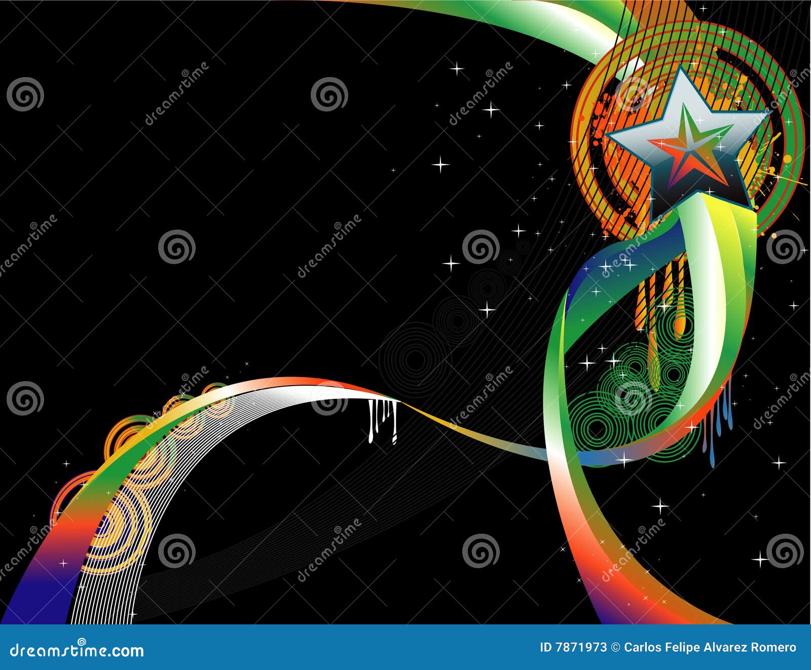 Color curves composition stock vector. Illustration of contrast - 7871973