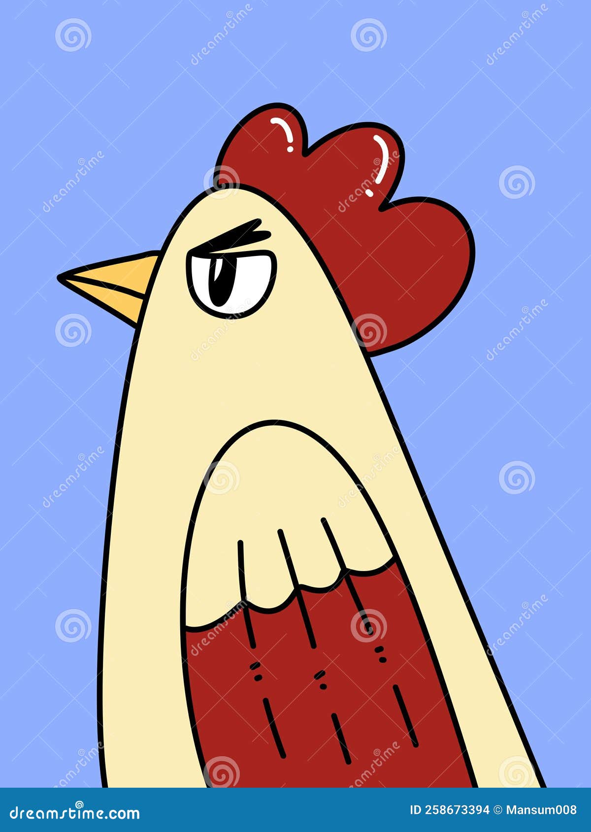 Color of Cute Chicken Cartoon Stock Illustration - Illustration of ...