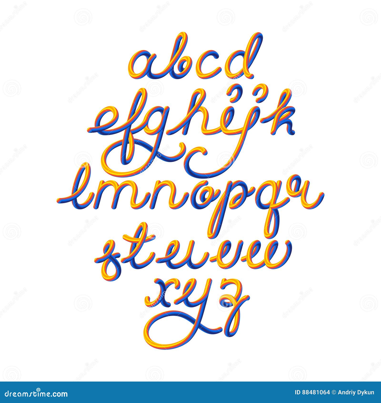 Color 3D Alphabet Pipe Font Stock Illustration - Illustration of ...