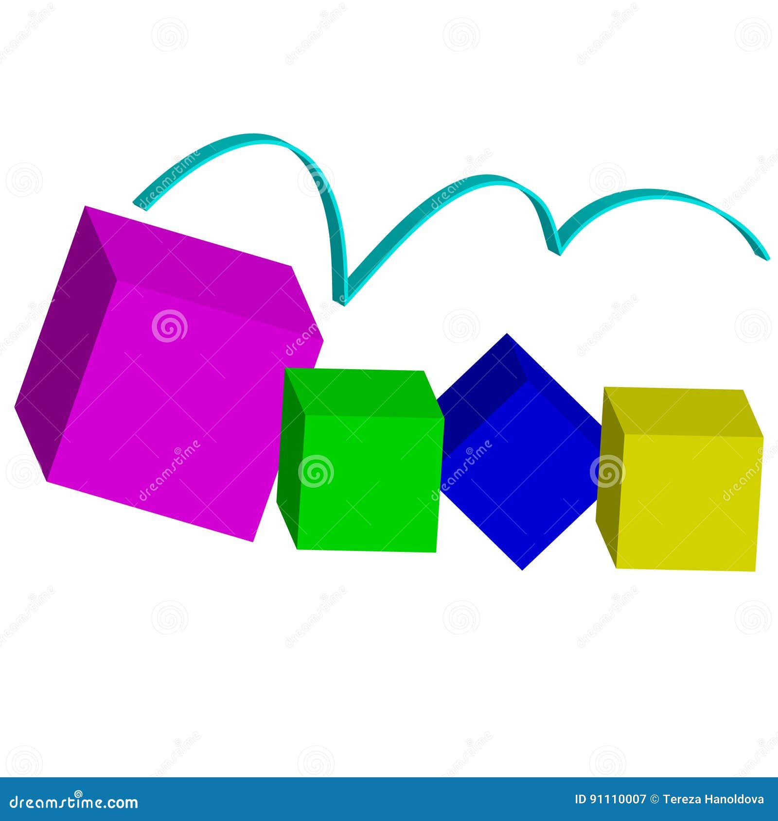Color 3D Cubes - Abstract Background Stock Vector - Illustration of ...