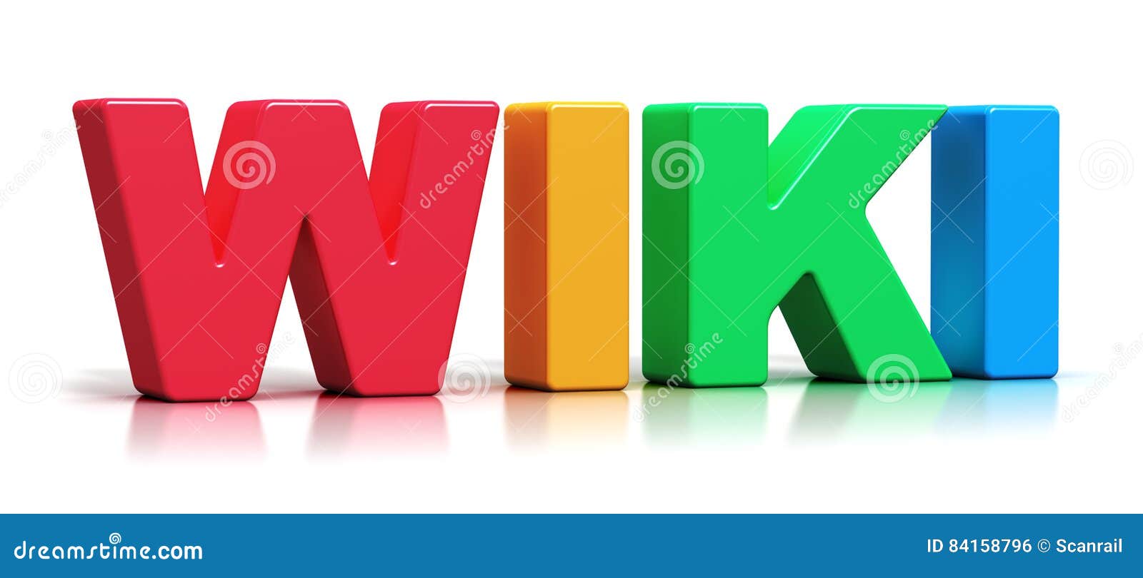 Color 3D Wiki word text stock illustration. Illustration of notebook ...