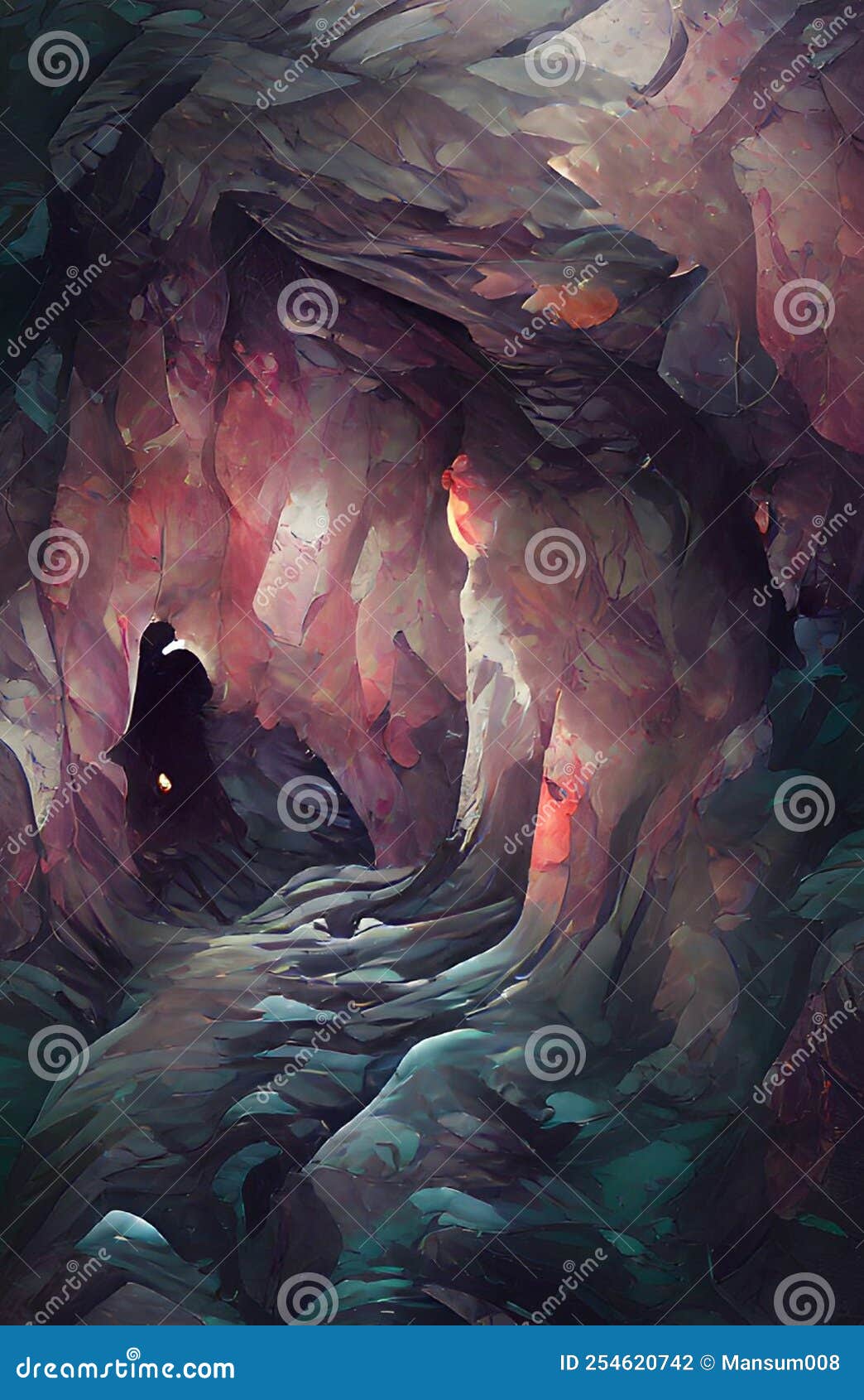 Color of Dark Cave Background Stock Illustration - Illustration of ...
