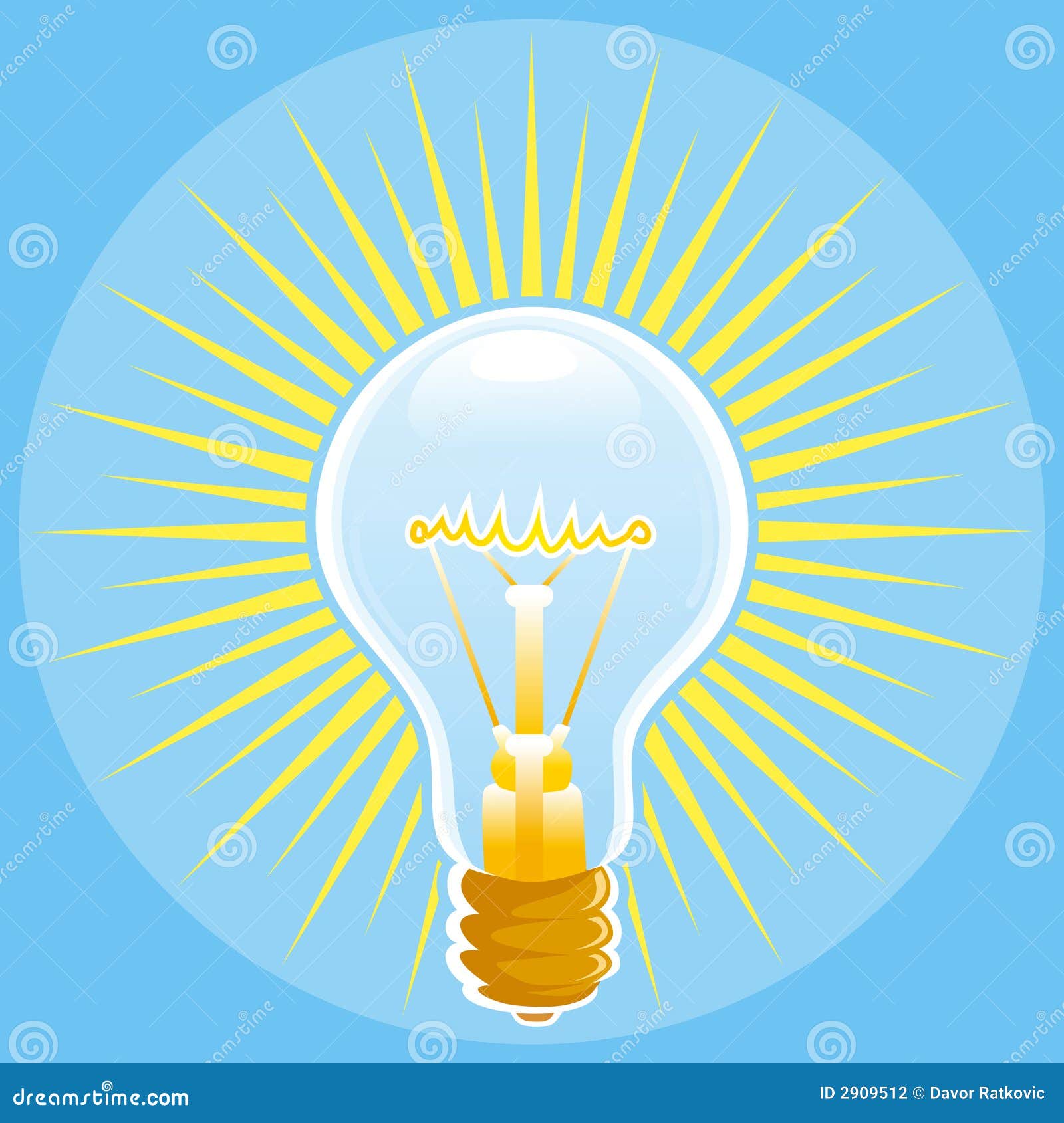 Color de la bombilla ilustración del vector. Ilustración de piense ...