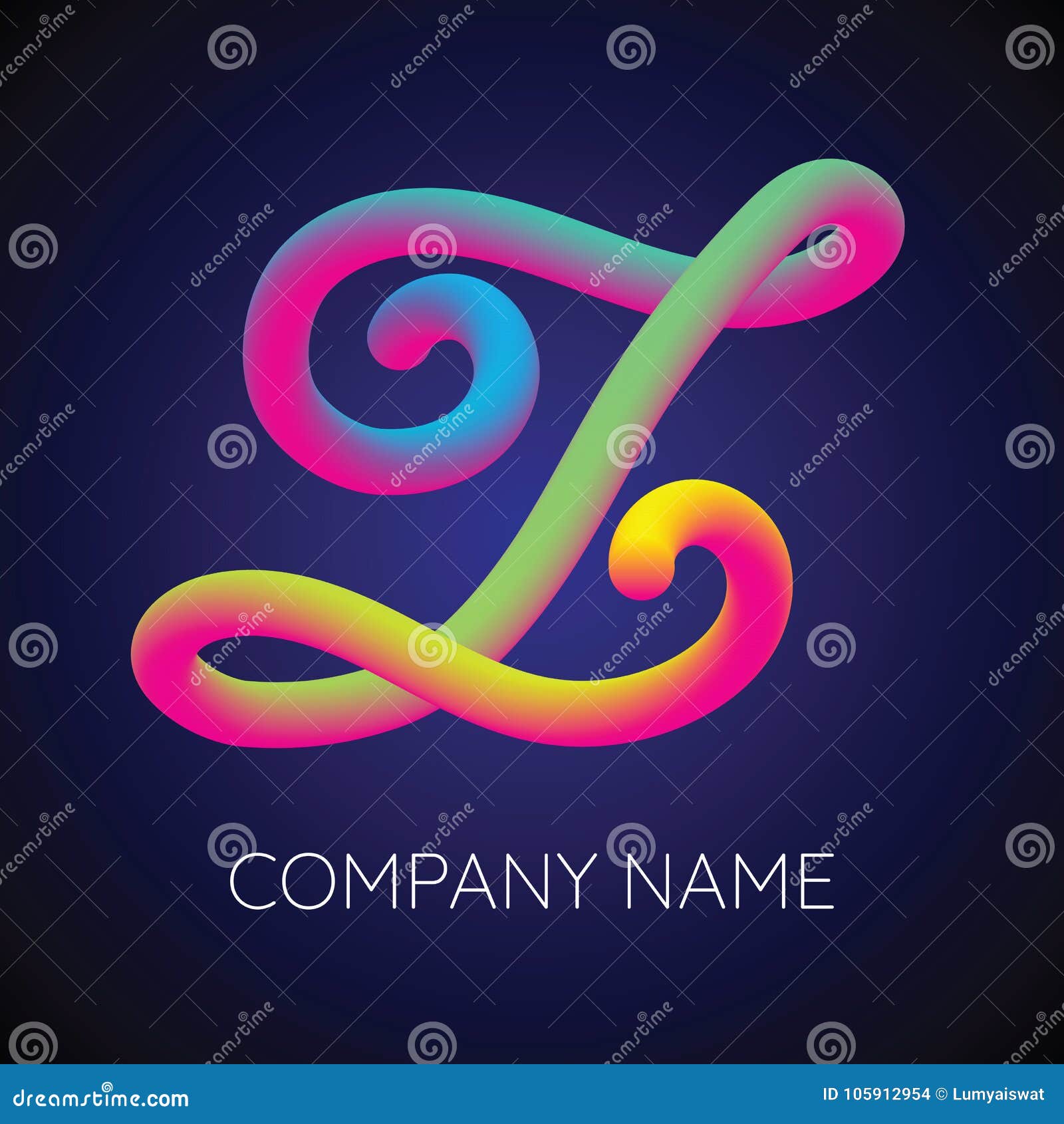 Color De Logo Icon Blending De La Letra De Z Ilustración del Vector ...