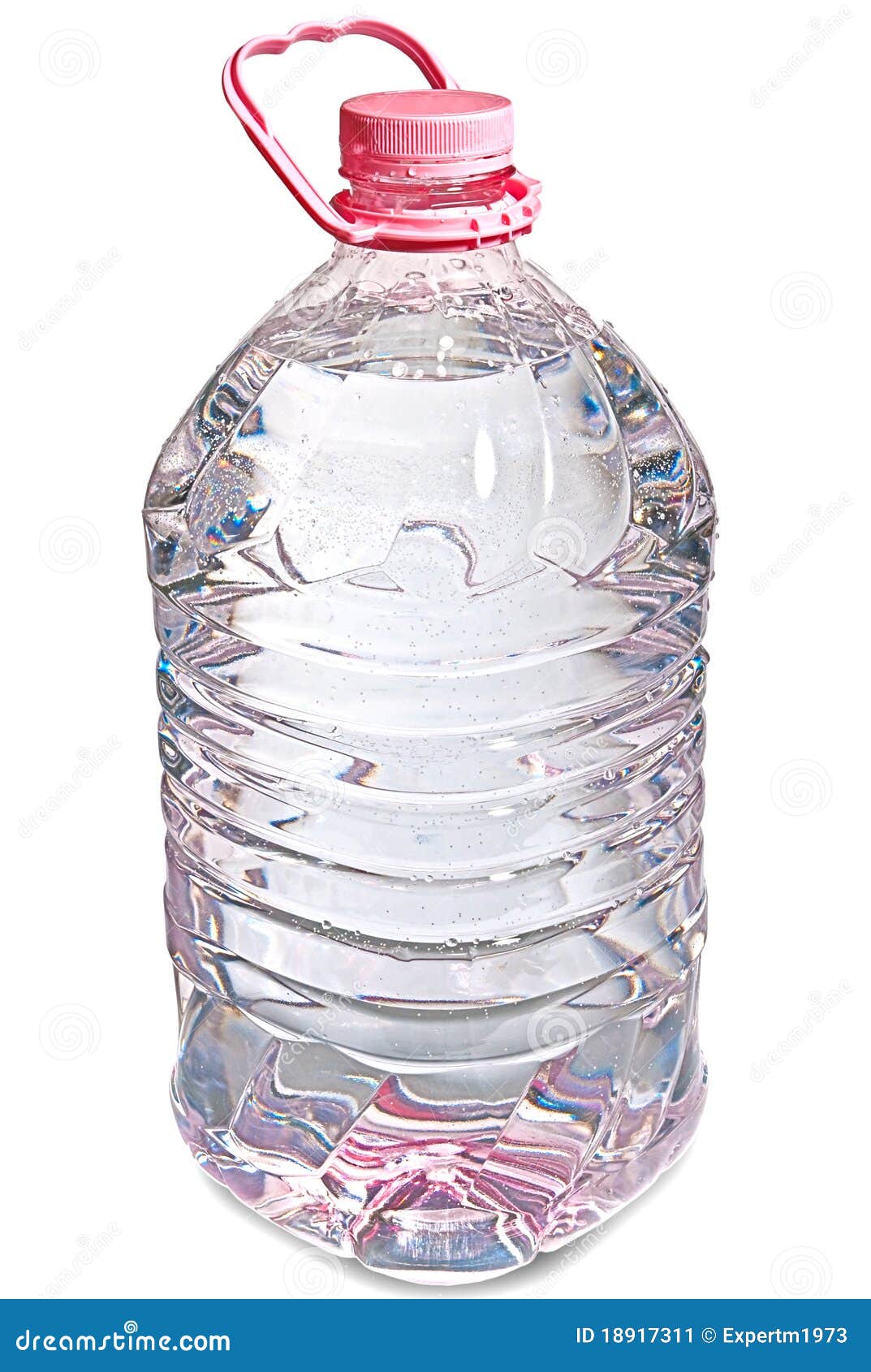 Color De Rosa Aislado Botella De Cinco Litros De Agua Imagen de archivo ...