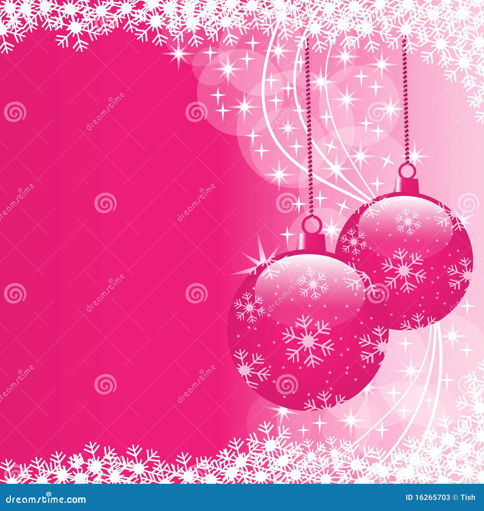 Color De Rosa De Las Bolas De Navidad Ilustración del Vector ...