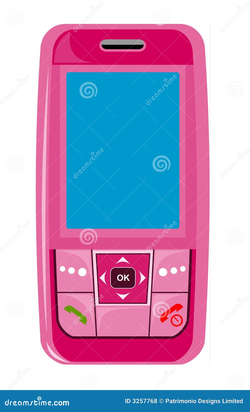 Color De Rosa Del Teléfono Móvil Stock de ilustración - Ilustración de ...