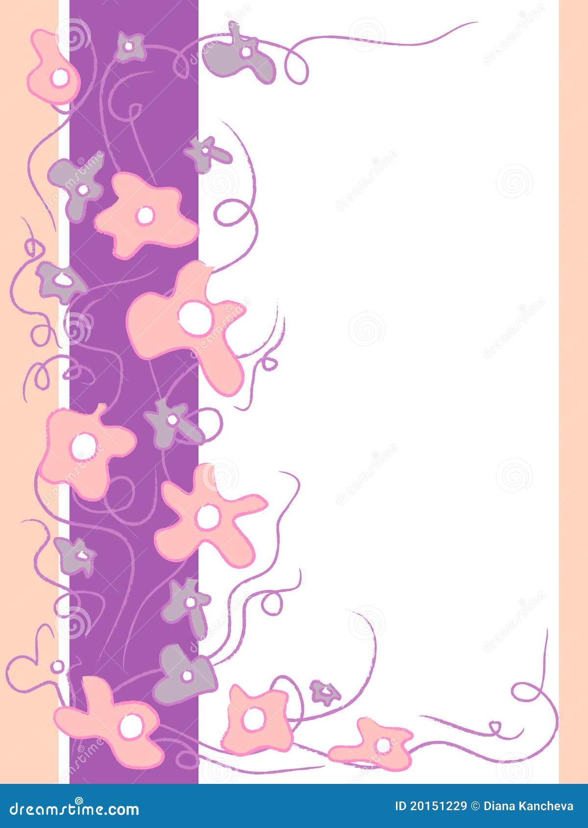 Color de rosa y violeta ilustración del vector. Ilustración de marco ...