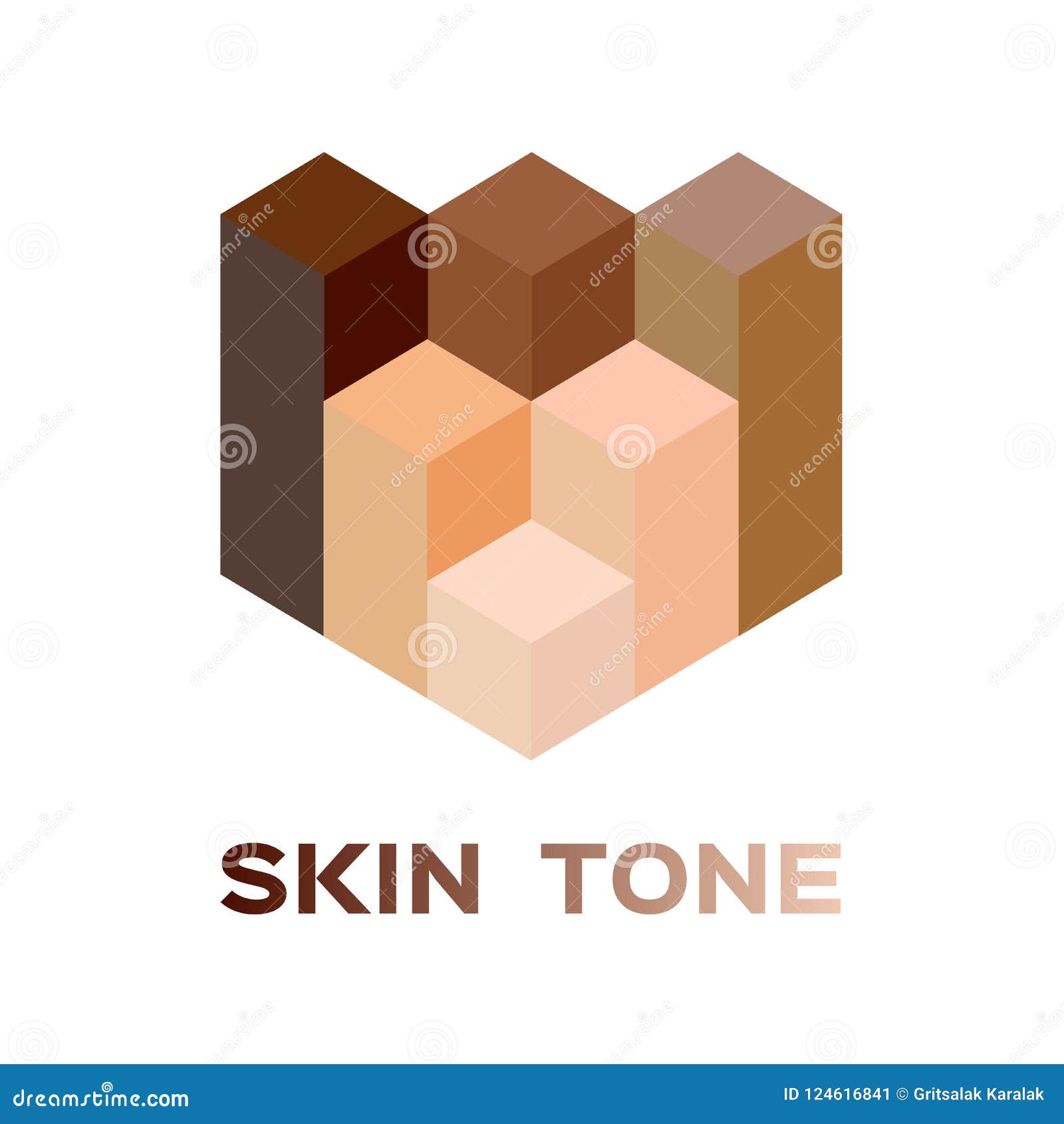 Color Del Icono Del Tono De Piel Vector Ilustración del Vector ...