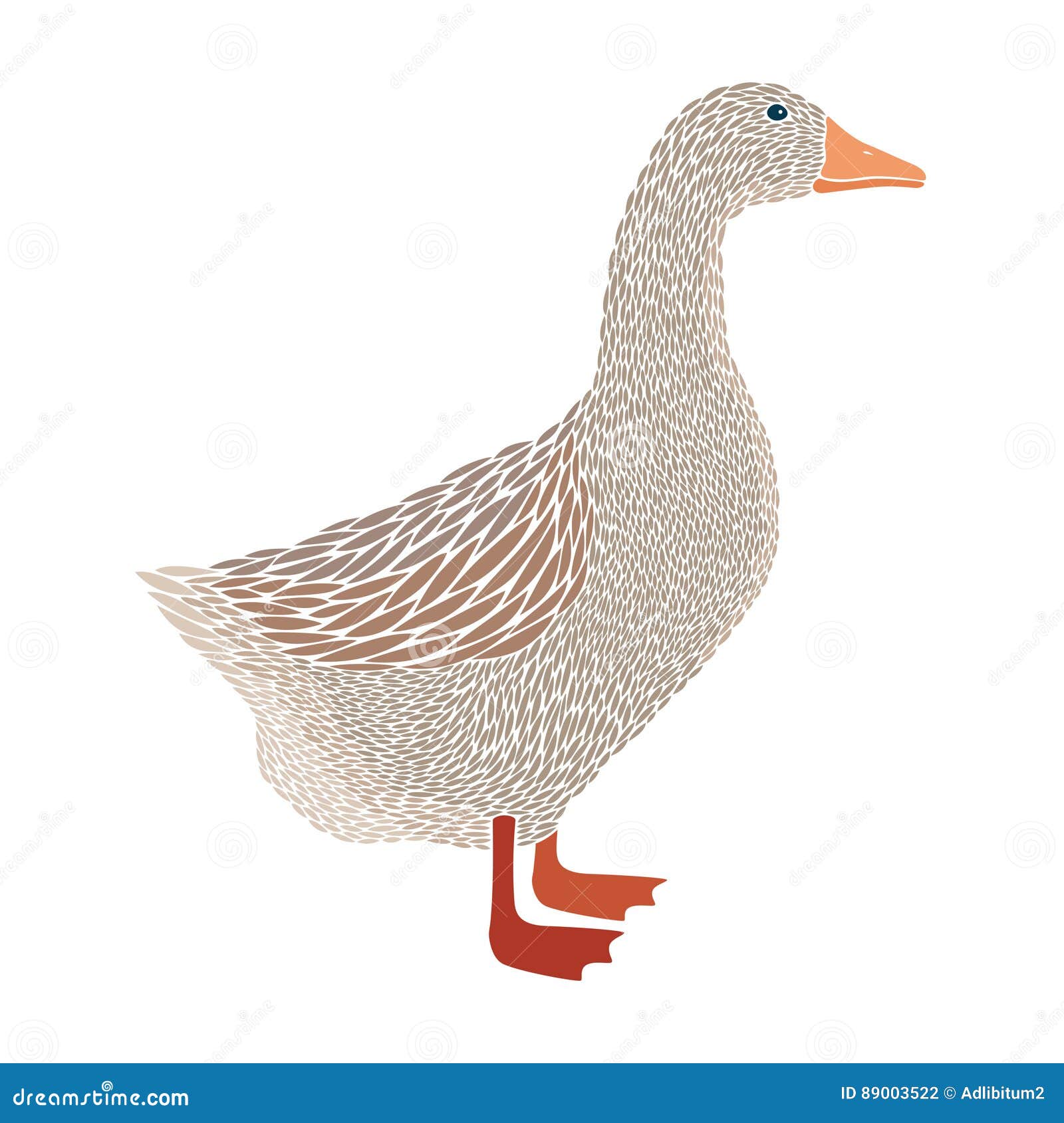 Color del pato stock de ilustración. Ilustración de elemento - 89003522