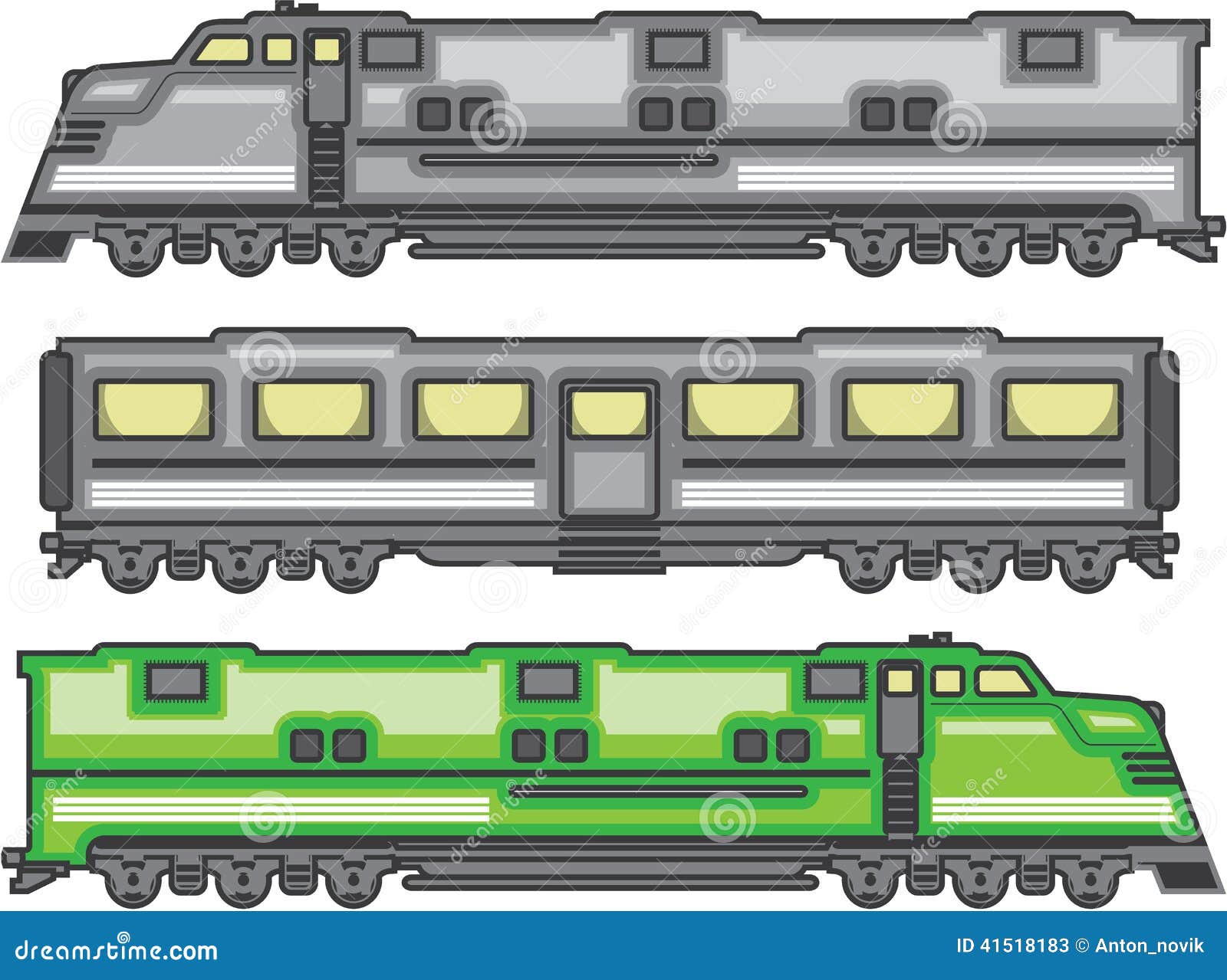 Color del tren ilustración del vector. Ilustración de alto - 41518183