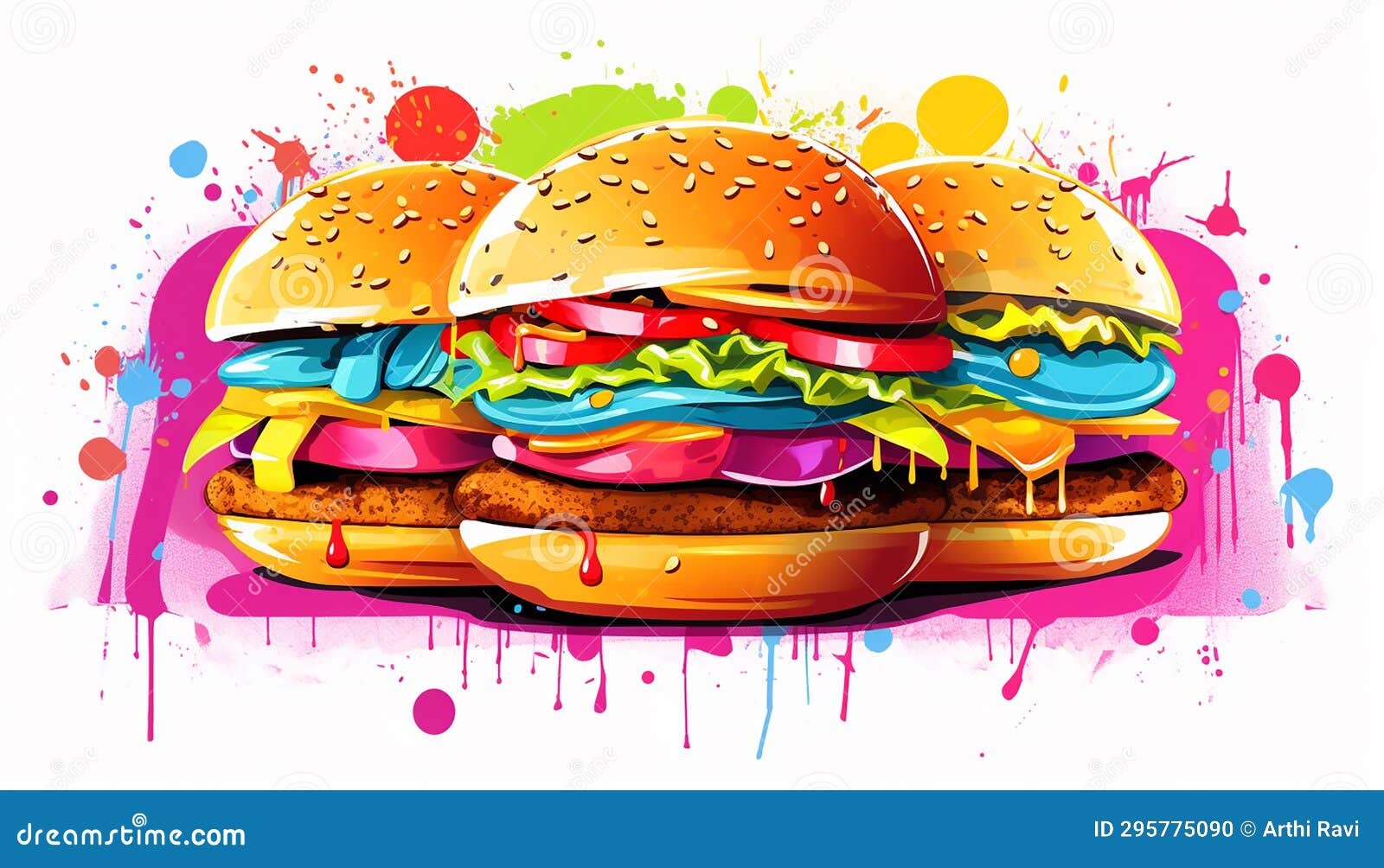 Color the Delicious Layers of a Burger Using Bright and Vibrant Crayons ...