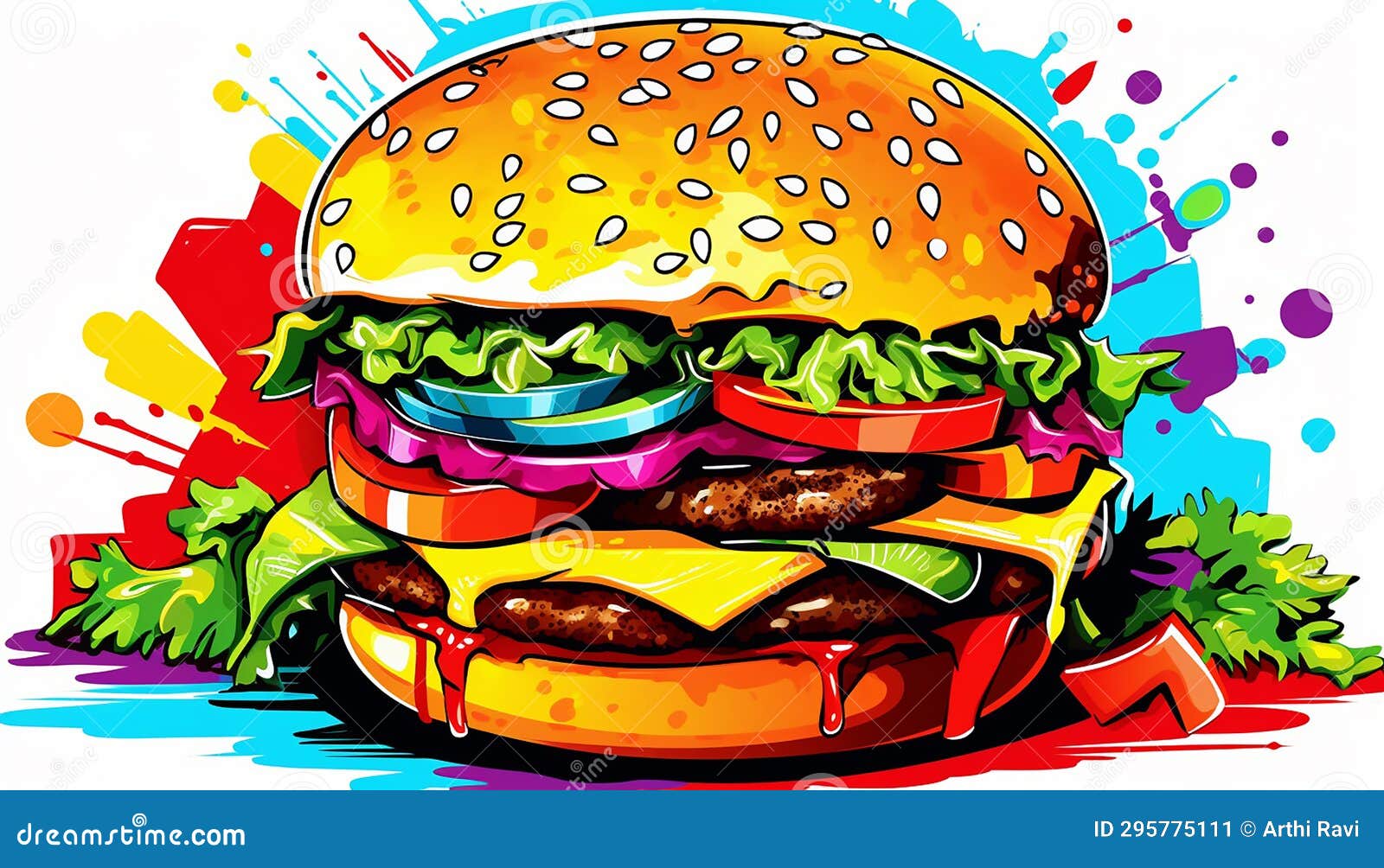 Color the Delicious Layers of a Burger Using Bright and Vibrant Crayons ...