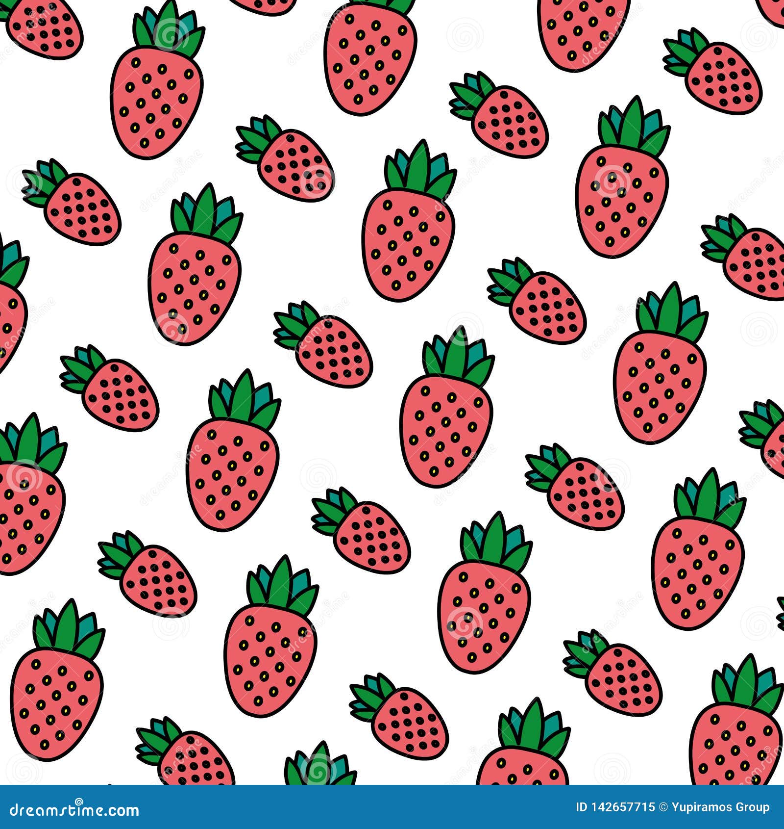 Color Delicious Strawberry Fresh Fruit Background Stock Vector ...