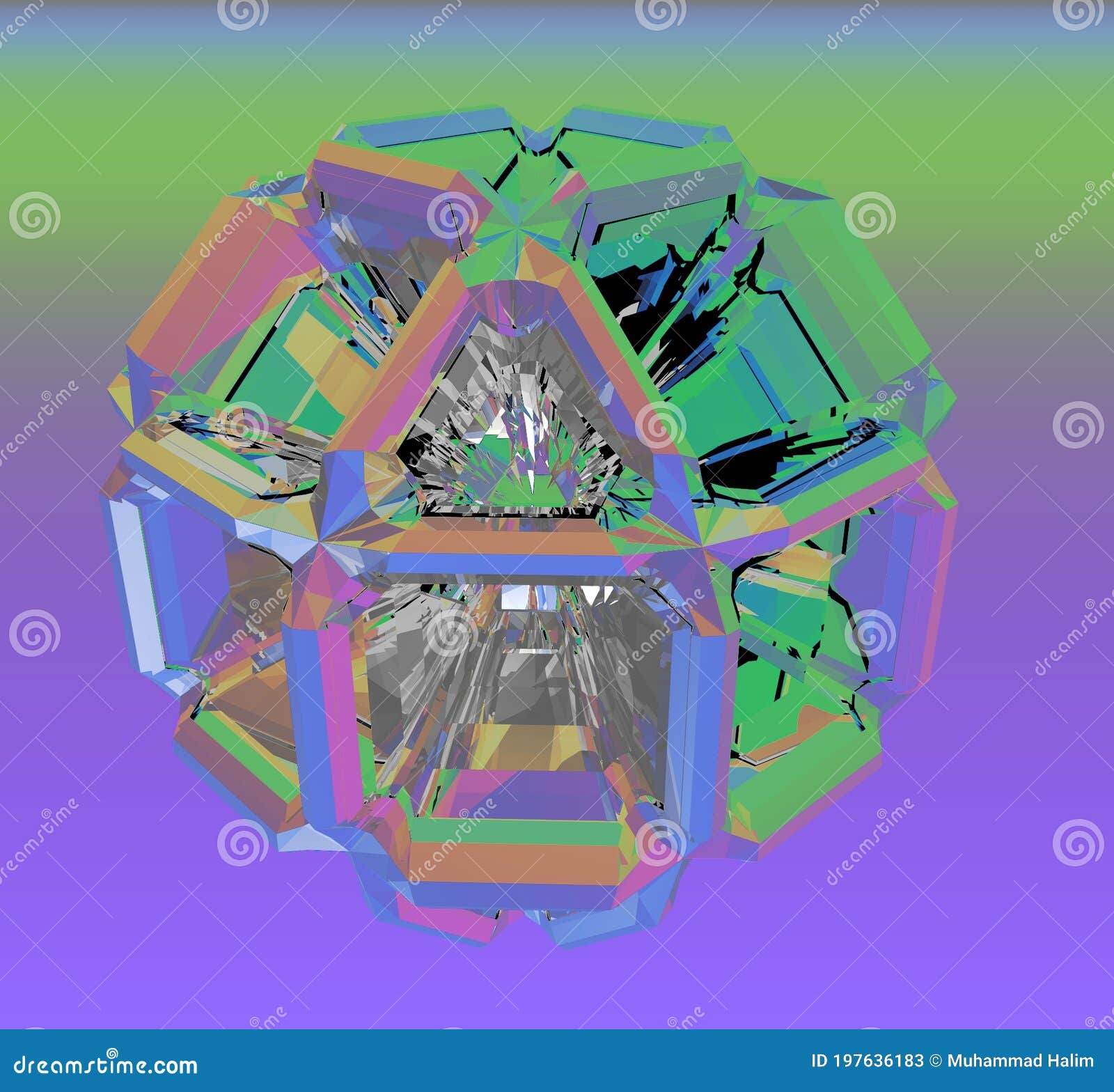 Color Depicting Light Spectrum in Prism Like Structure Stock ...