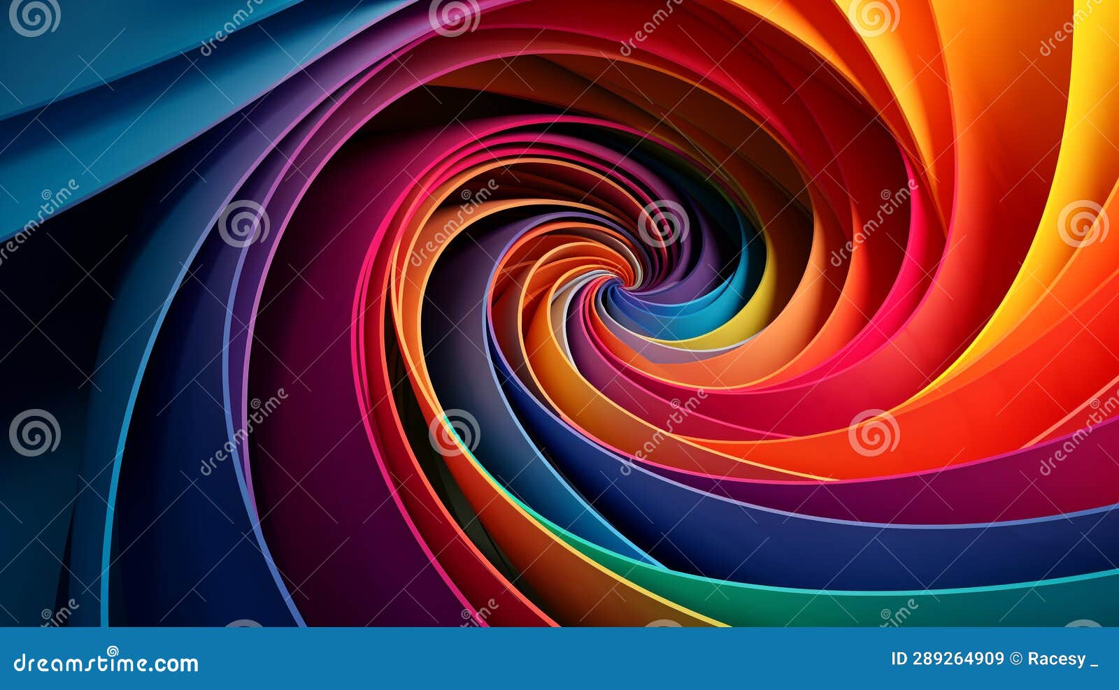 Color Design with a Spiral Design Stock Illustration - Illustration of ...