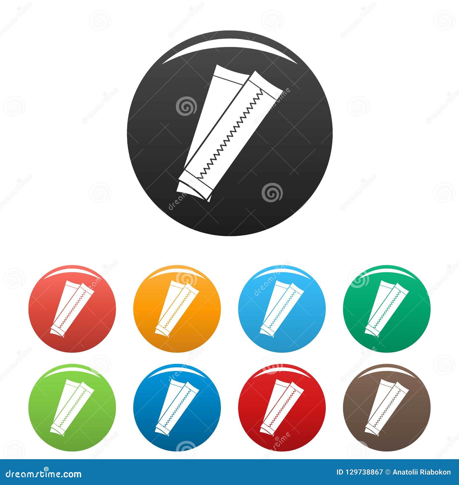 Color Determinado De Los Iconos De Las Gomas Ilustración del Vector ...