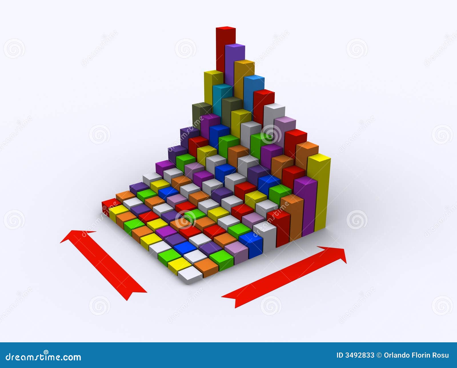 Color diagram stock illustration. Illustration of increment - 3492833