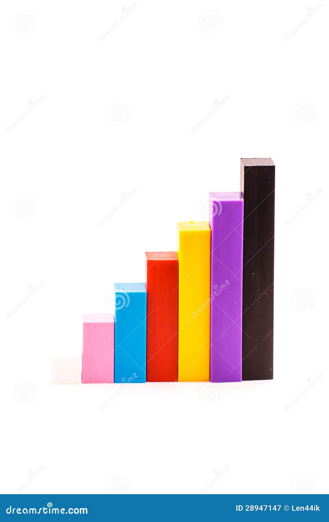 Color Diagram Chart of Coloured Sticks Stock Image - Image of hand ...