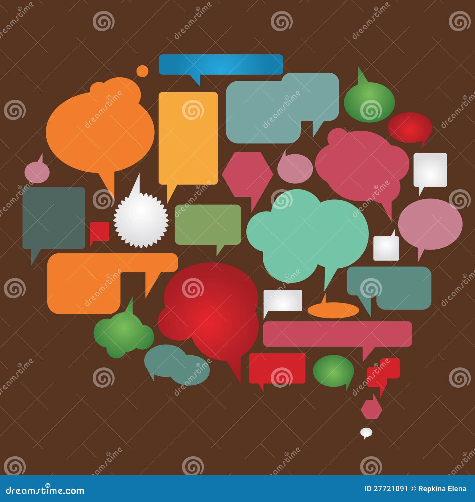 Color Dialog Bubbles Collection Stock Vector - Illustration of elements ...