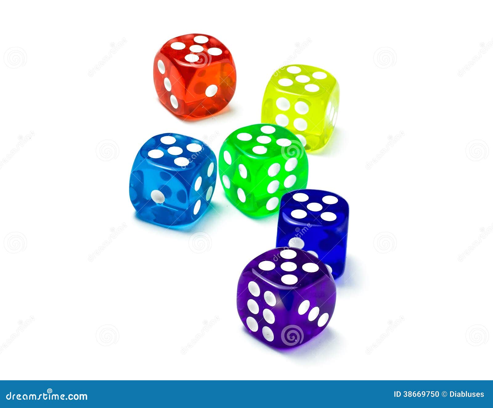 Color dice, number five!.. stock photo. Image of throw - 38669750