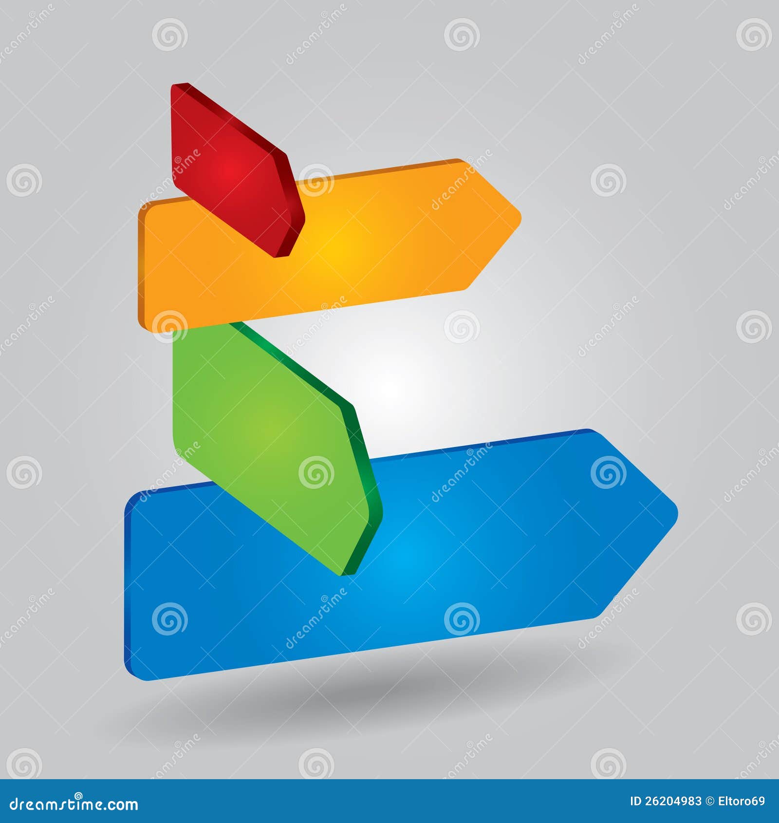 Color directional signs stock vector. Illustration of clean - 26204983