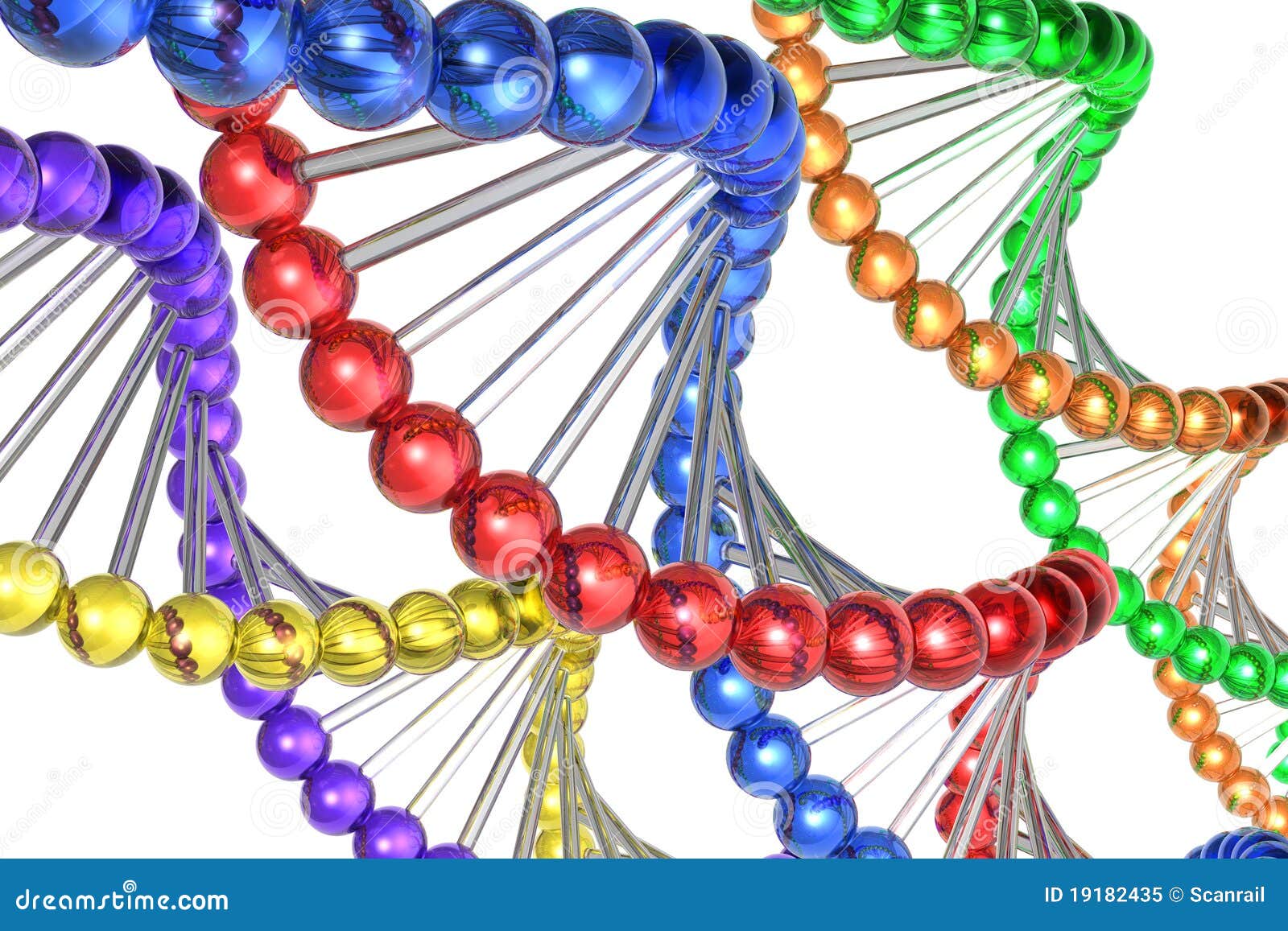 Color DNA molecules stock illustration. Illustration of genome - 19182435
