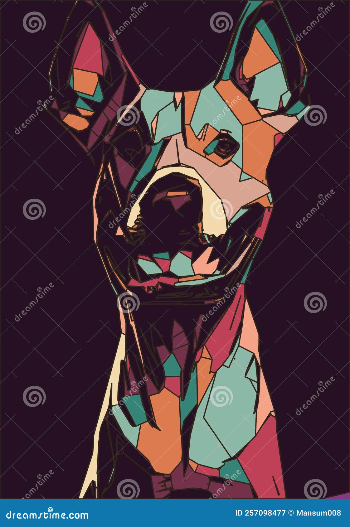 Color of dog cartoon stock illustration. Illustration of abstract ...