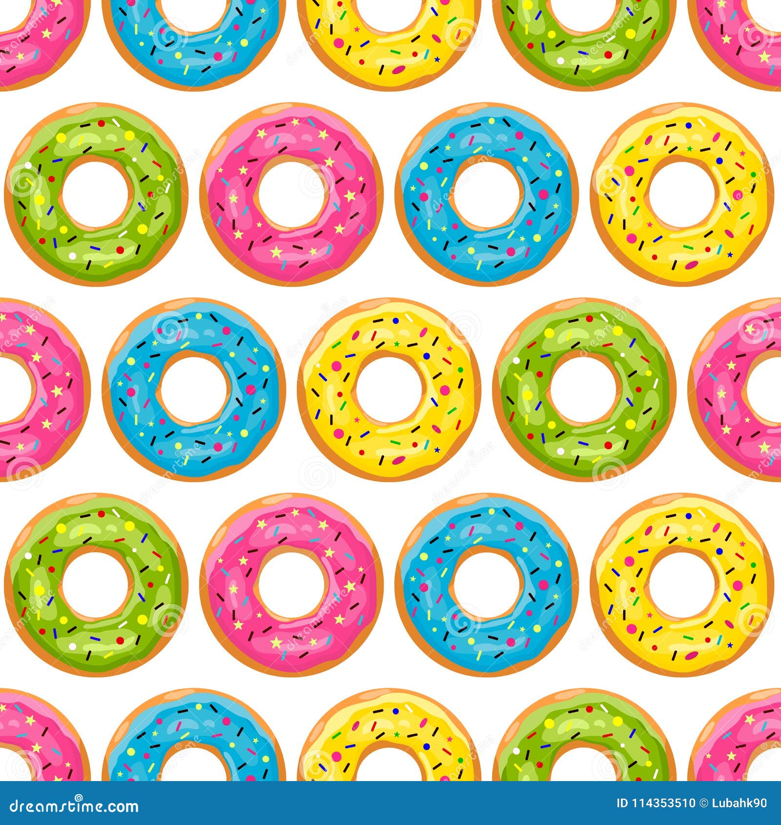 Donut Pattern Royalty-Free Stock Photo | CartoonDealer.com #104549883